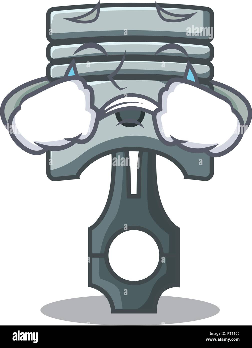 Crying piston isolated in the cartoon shape Stock Vector Image & Art ...