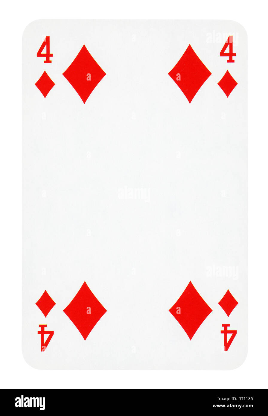 4 Of Diamonds Card High Resolution Stock Photography and Images - Alamy