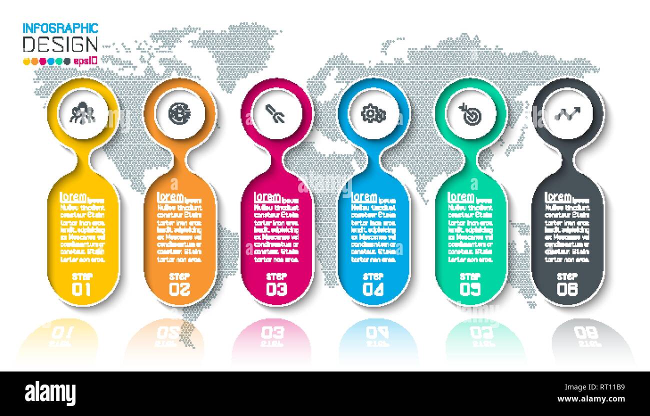 Infographic world map labels Stock Vector Images - Alamy