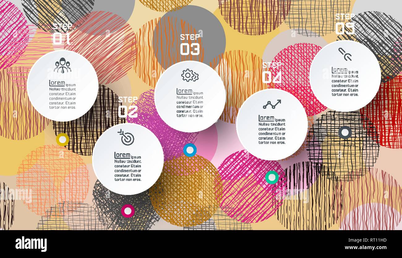 Infographics circle shape with abstract background Stock Vector Image ...