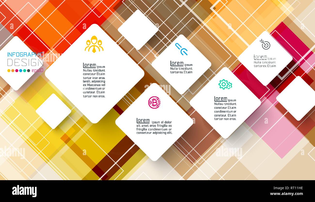 Square infographics on abstract background Stock Vector Image & Art - Alamy