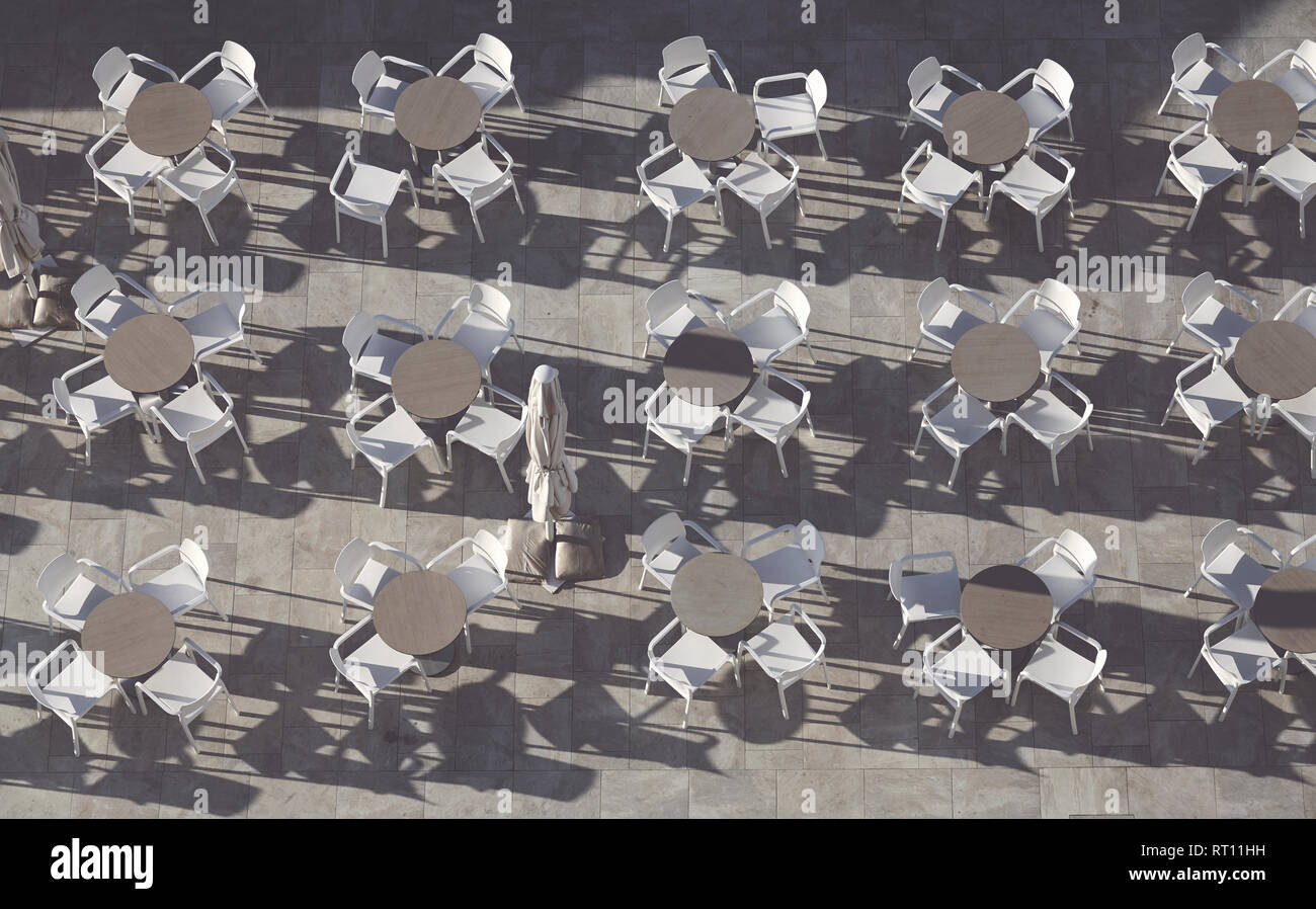 Chairs tables from terrace hi-res stock photography and images - Alamy