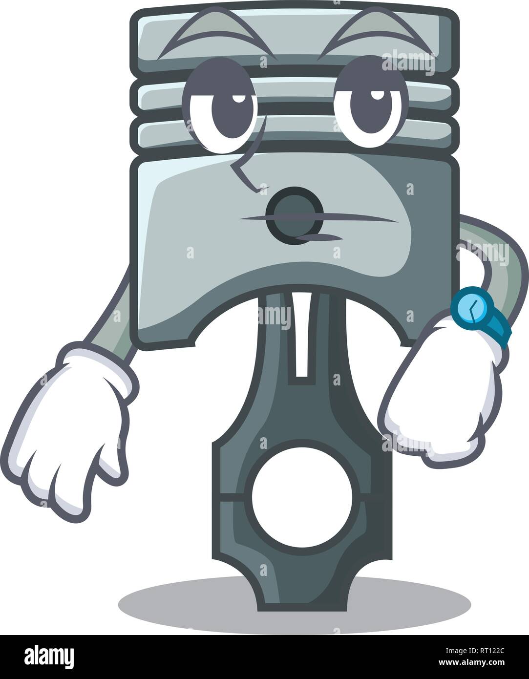 Waiting miniature piston in the cartoon shape Stock Vector Image & Art ...