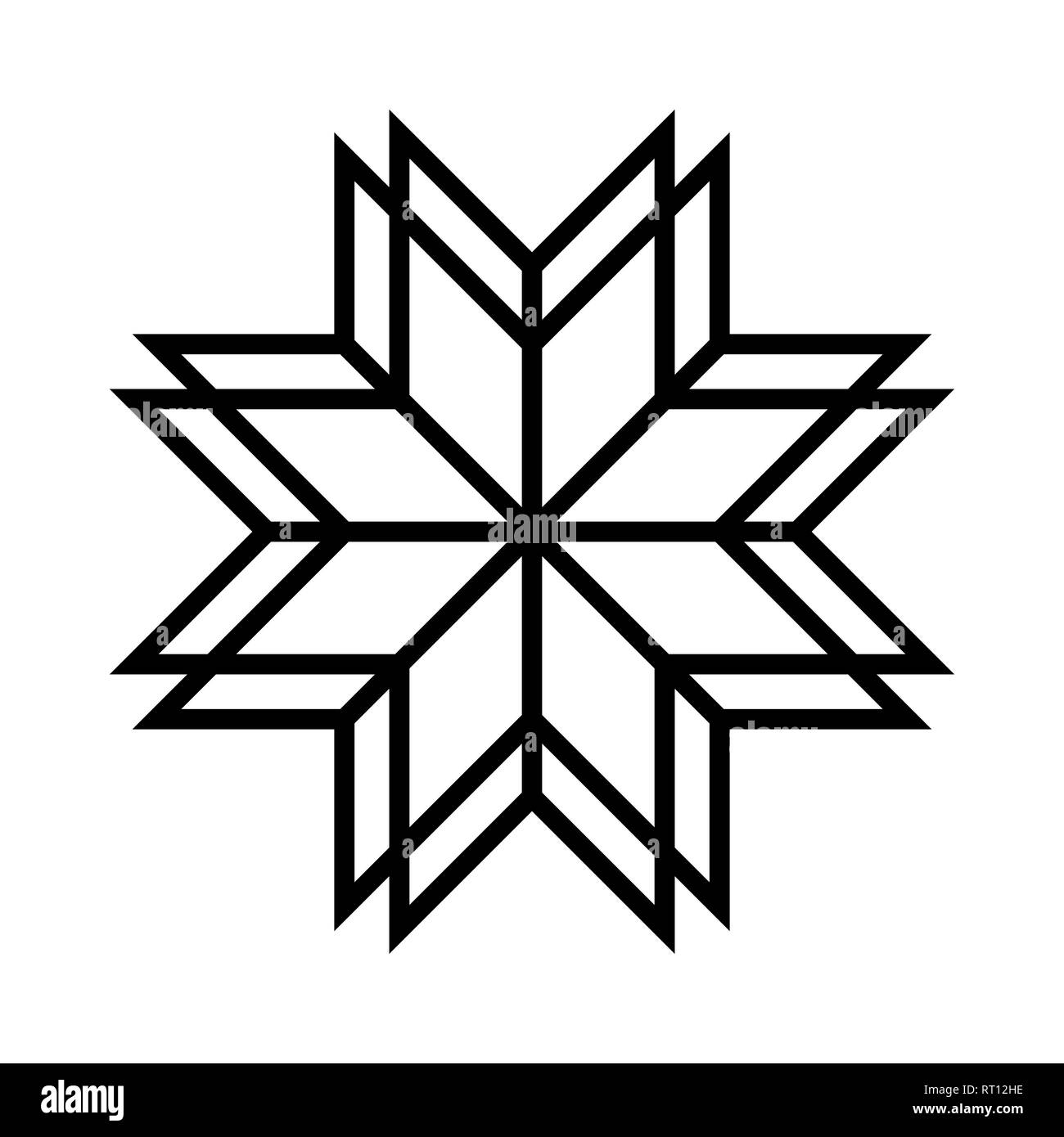 Ethnic baltic cross ornamental symbol. Vector illustration Stock Vector ...