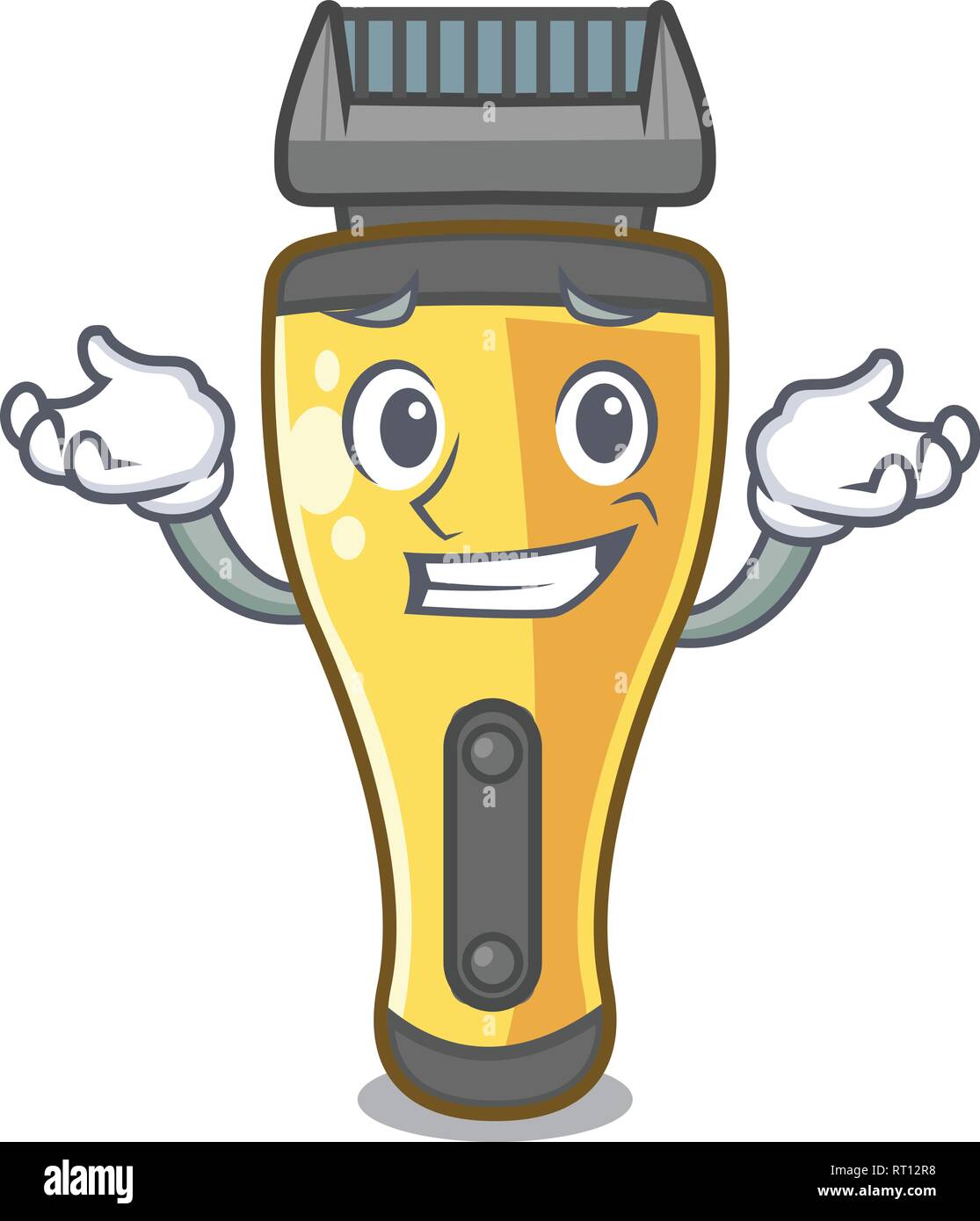 Grinning electric shaver above in cartoon table Stock Vector Image ...