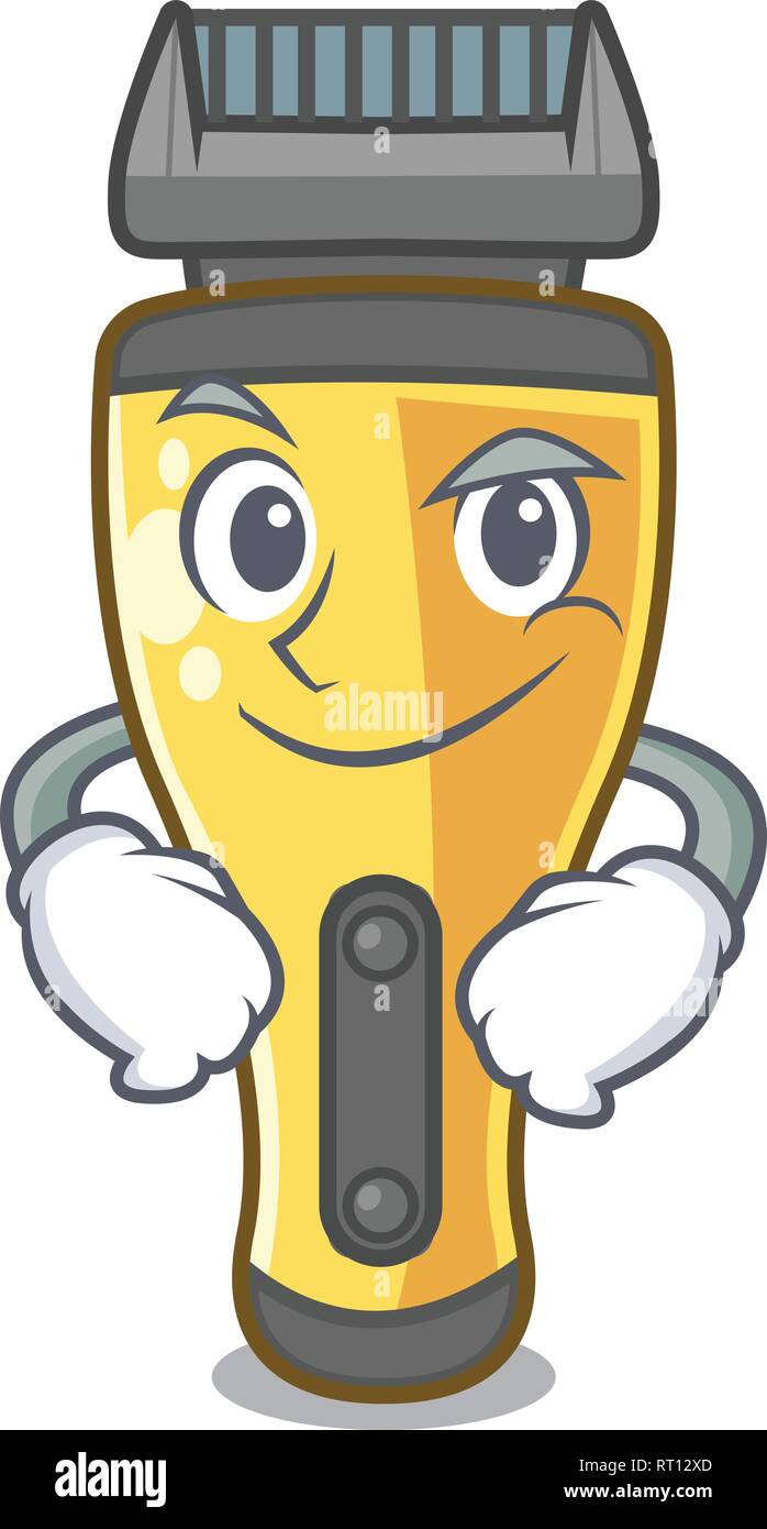 Smirking electric shaver above in cartoon table Stock Vector Image ...