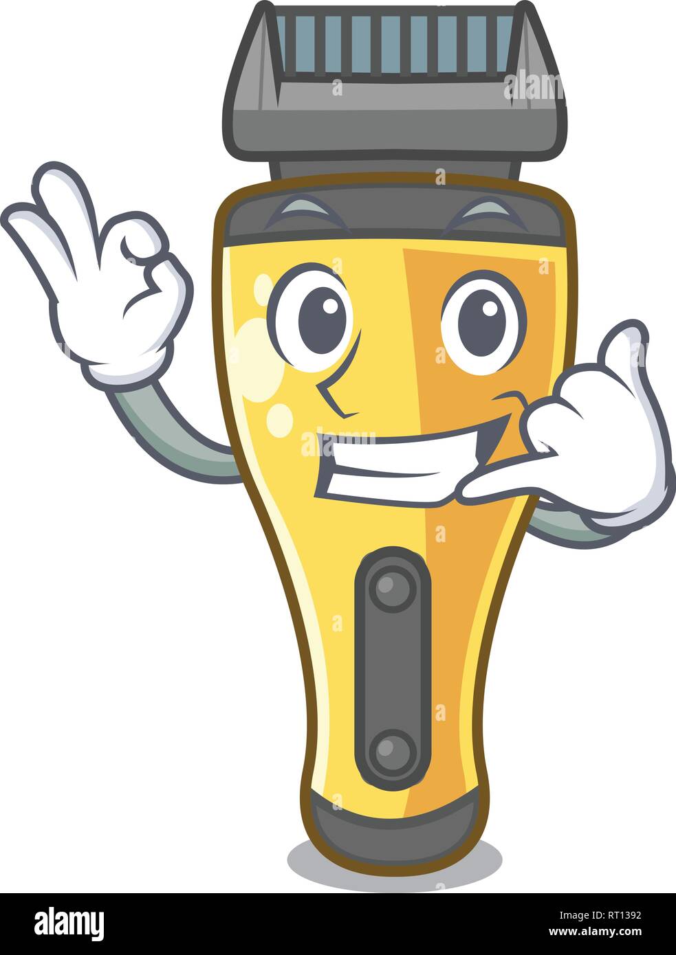 Call me electric shaver the shape funny cartoon Stock Vector Image ...