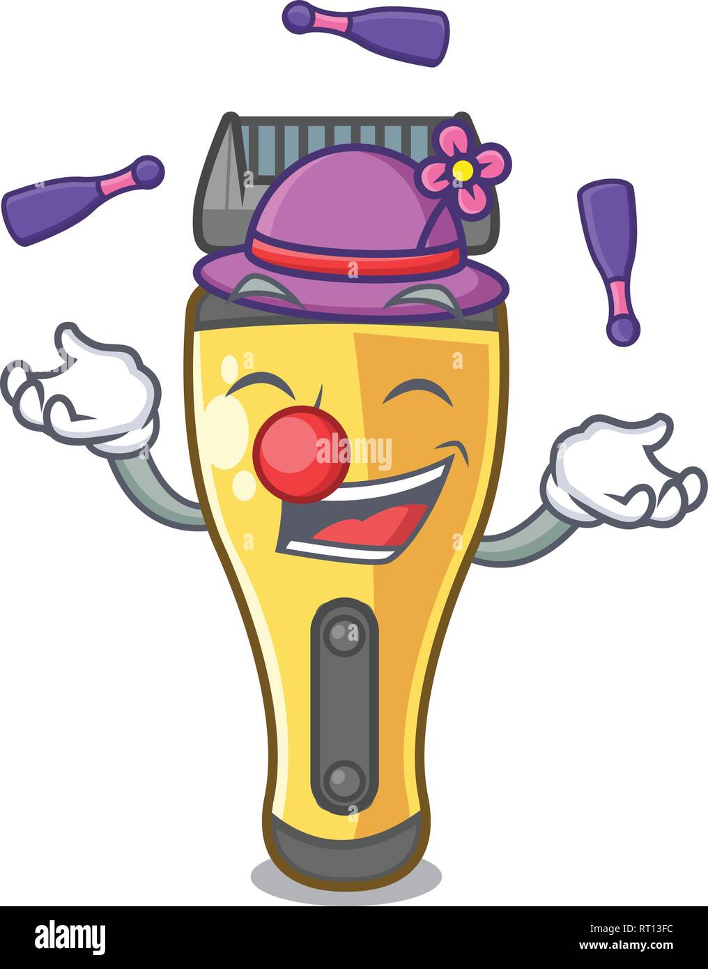 Juggling electric shaver the shape funny cartoon Stock Vector Image ...