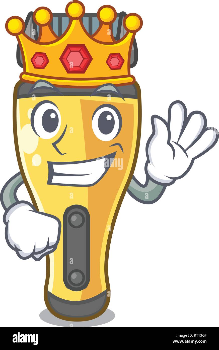 King electric shaver the shape funny cartoon Stock Vector Image & Art ...