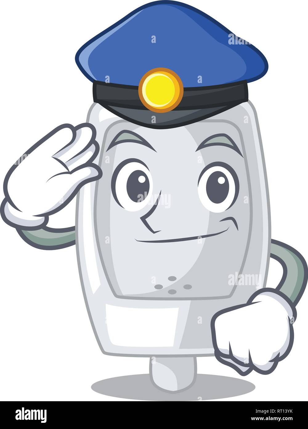 Police urinal isolated with in the mascot Stock Vector Image & Art - Alamy