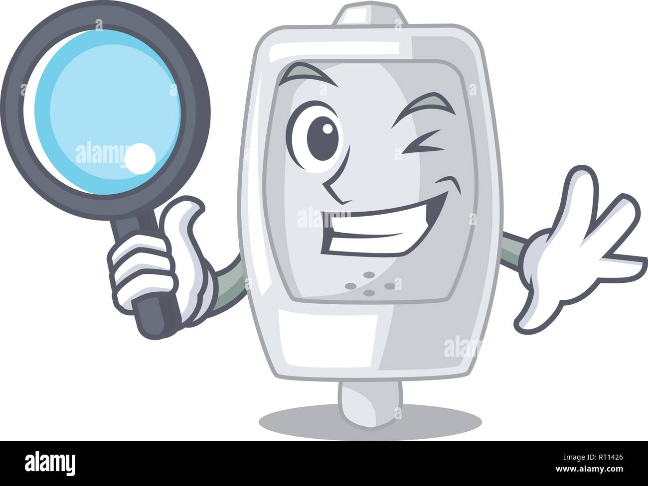 Detective urinal in the a cartoon shape Stock Vector Image & Art - Alamy