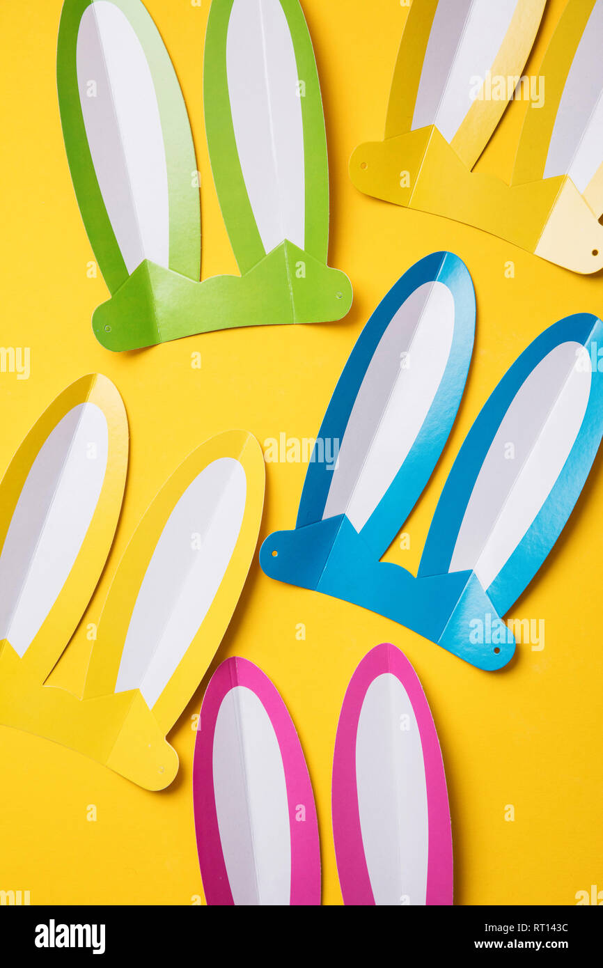 Easter bunny rabbit ears background Stock Photo - Alamy