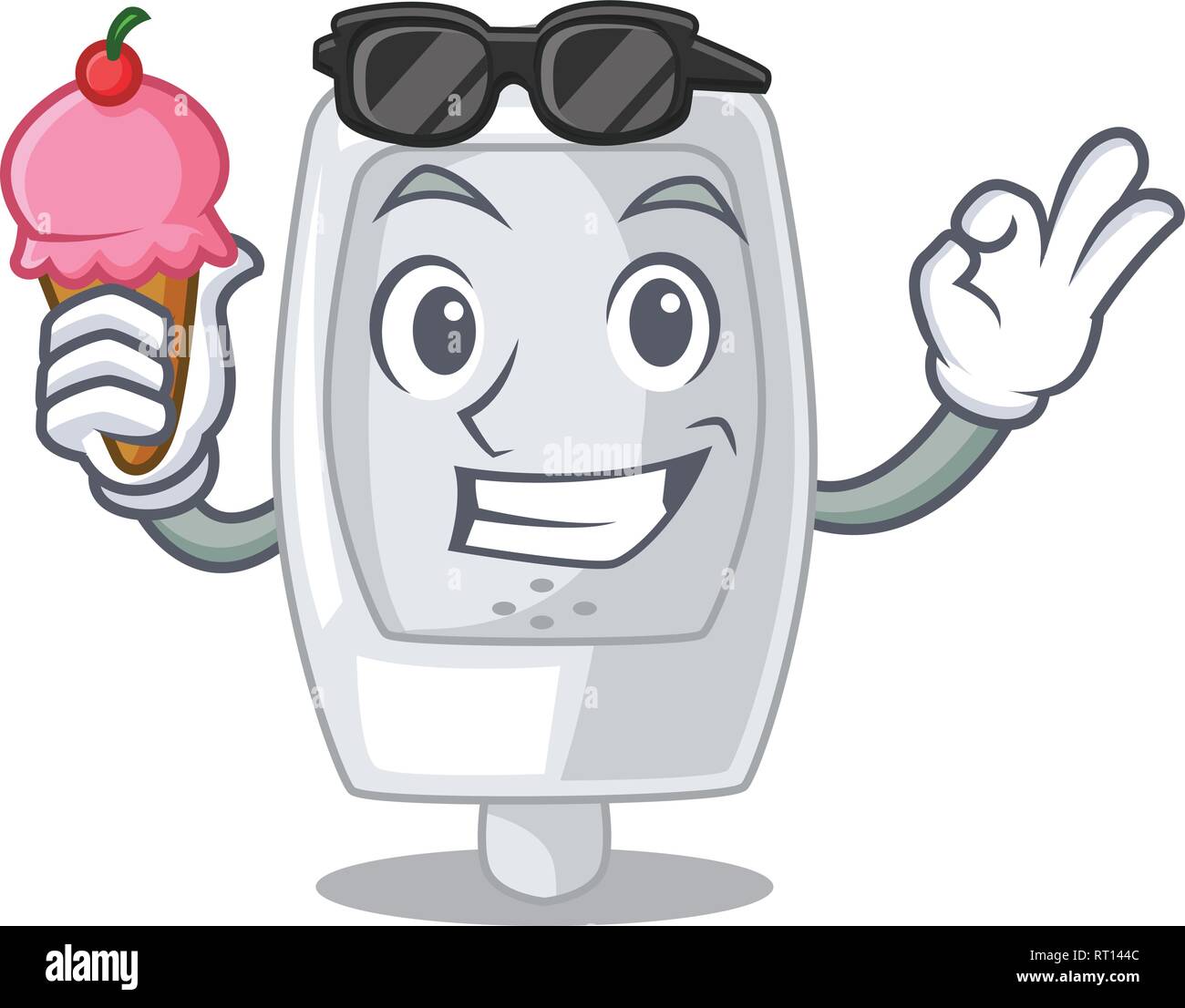 With ice cream urinal in the a cartoon shape Stock Vector Image & Art ...