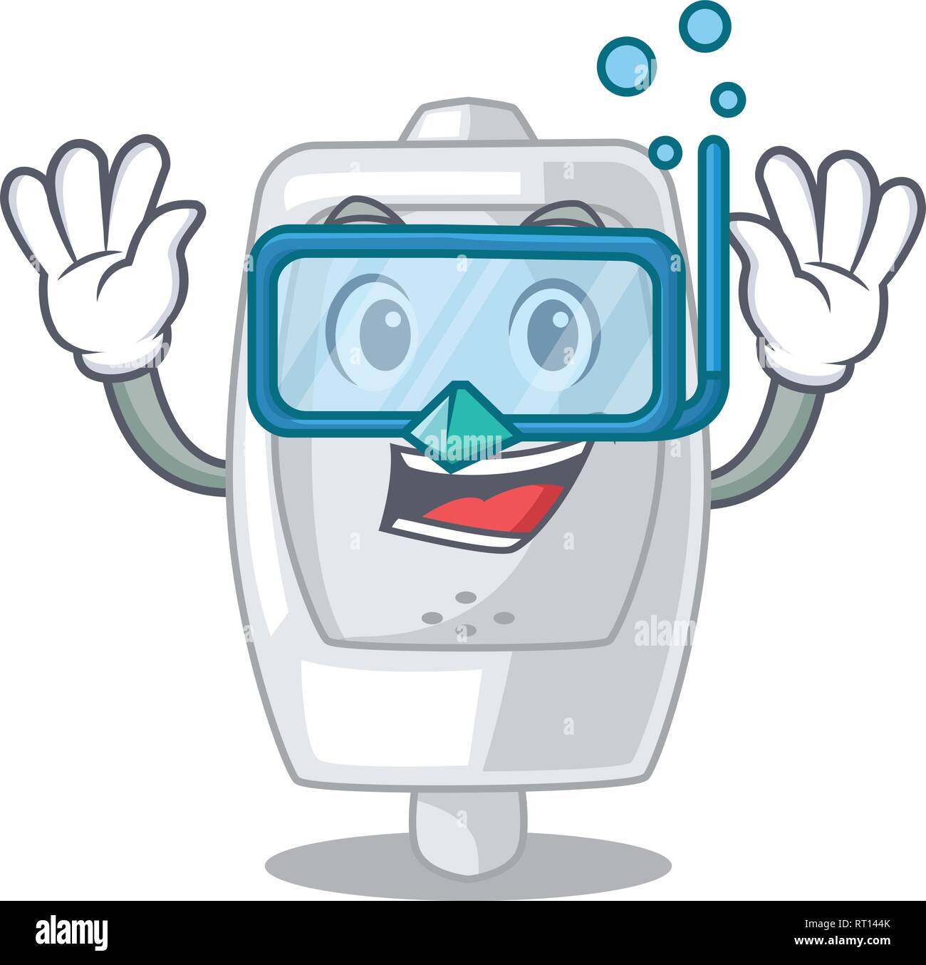 Diving urinal in the a cartoon shape Stock Vector Image & Art - Alamy
