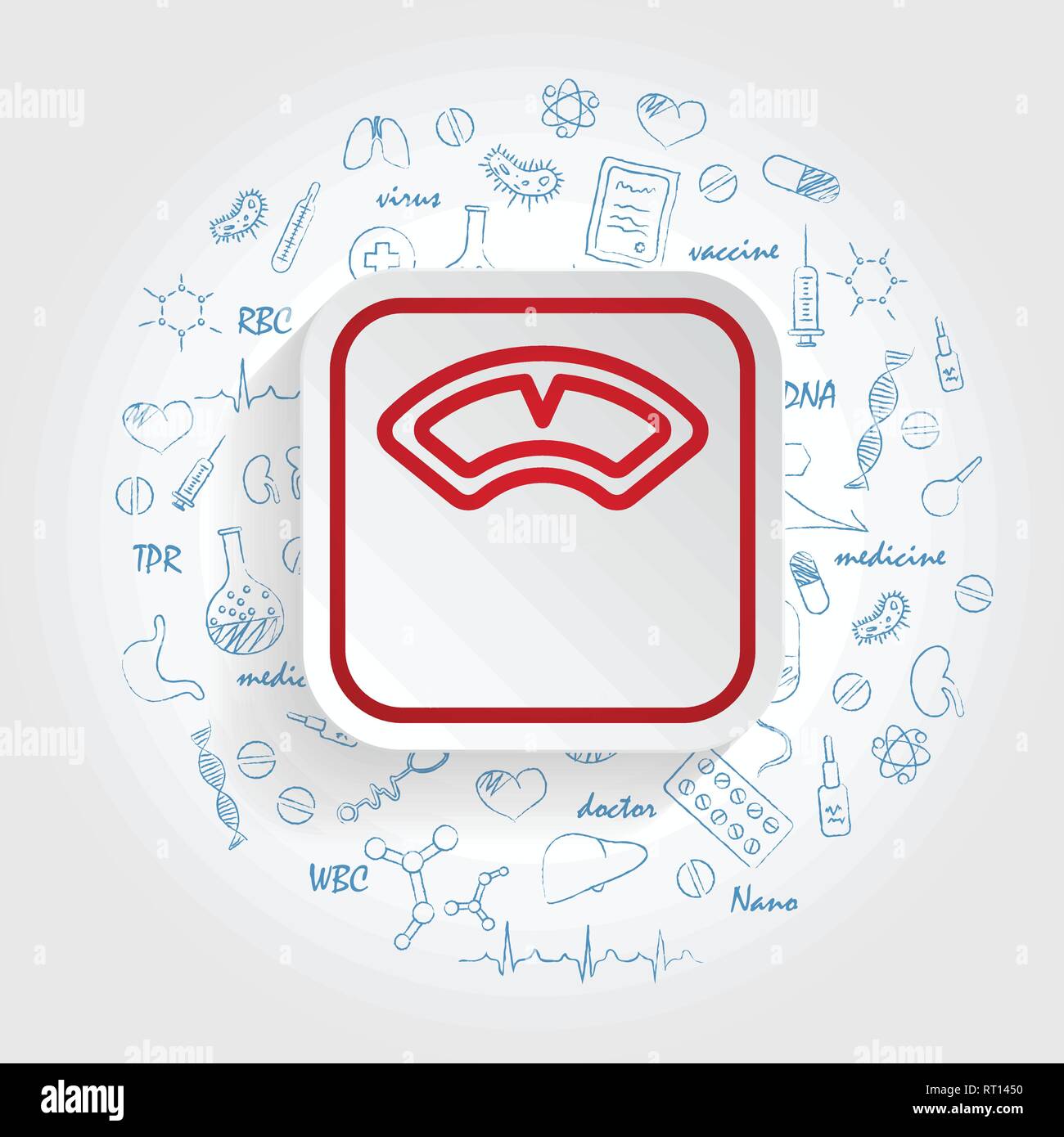 Floor Scales Icon Weight Measure Equipment on handdrawn healthcare ...