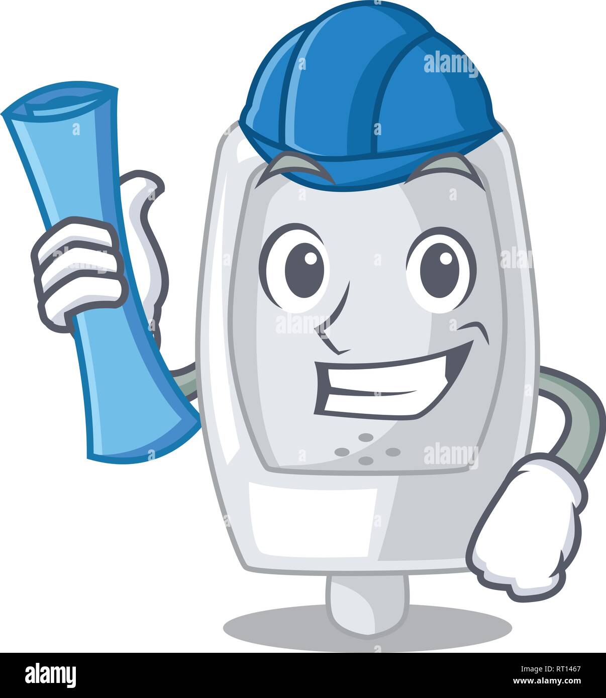 Architect urinal in the a cartoon shape Stock Vector Image & Art - Alamy