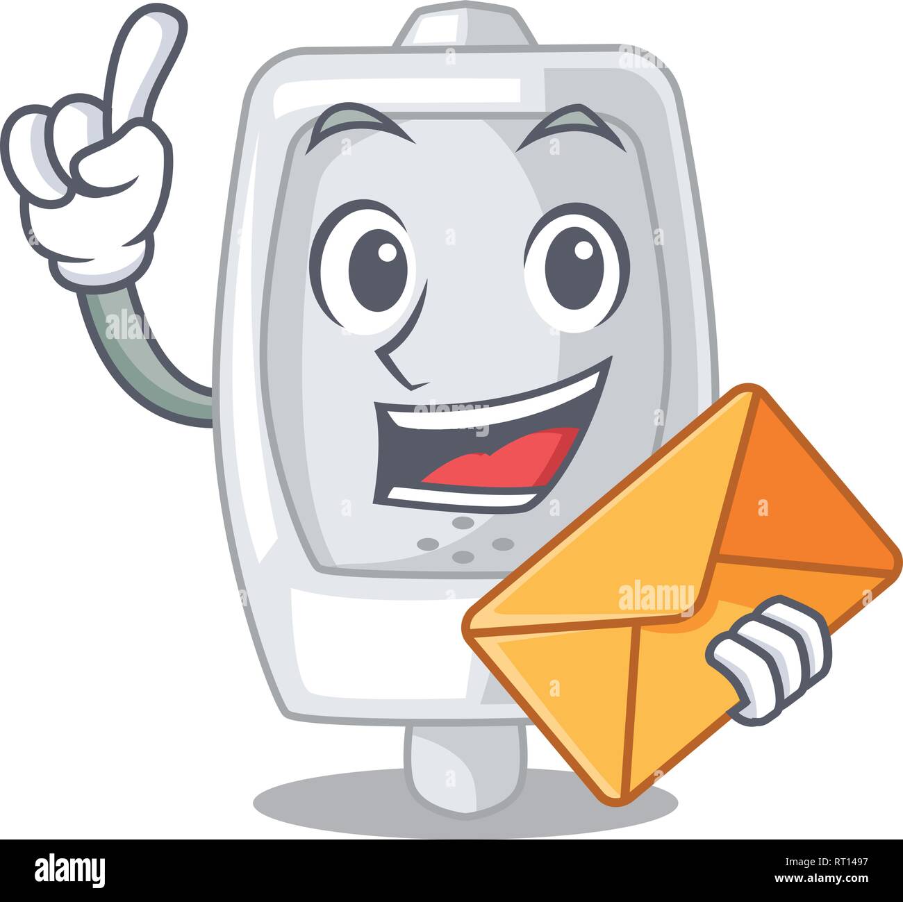 With envelope urinal in the a cartoon shape Stock Vector Image & Art ...