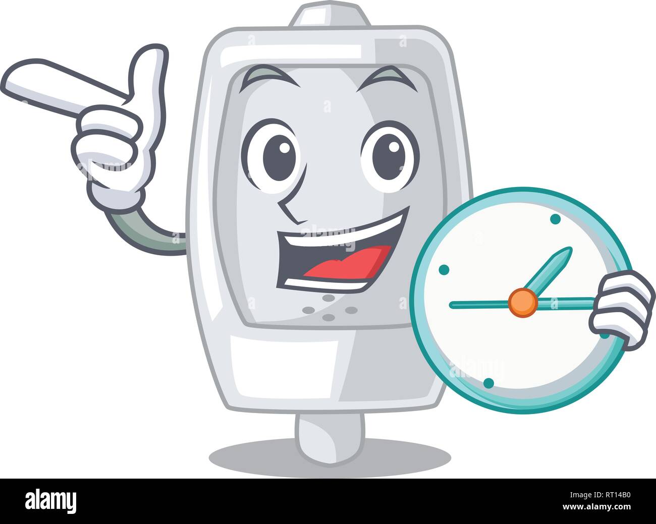 With clock urinal in the a cartoon shape Stock Vector Image & Art - Alamy