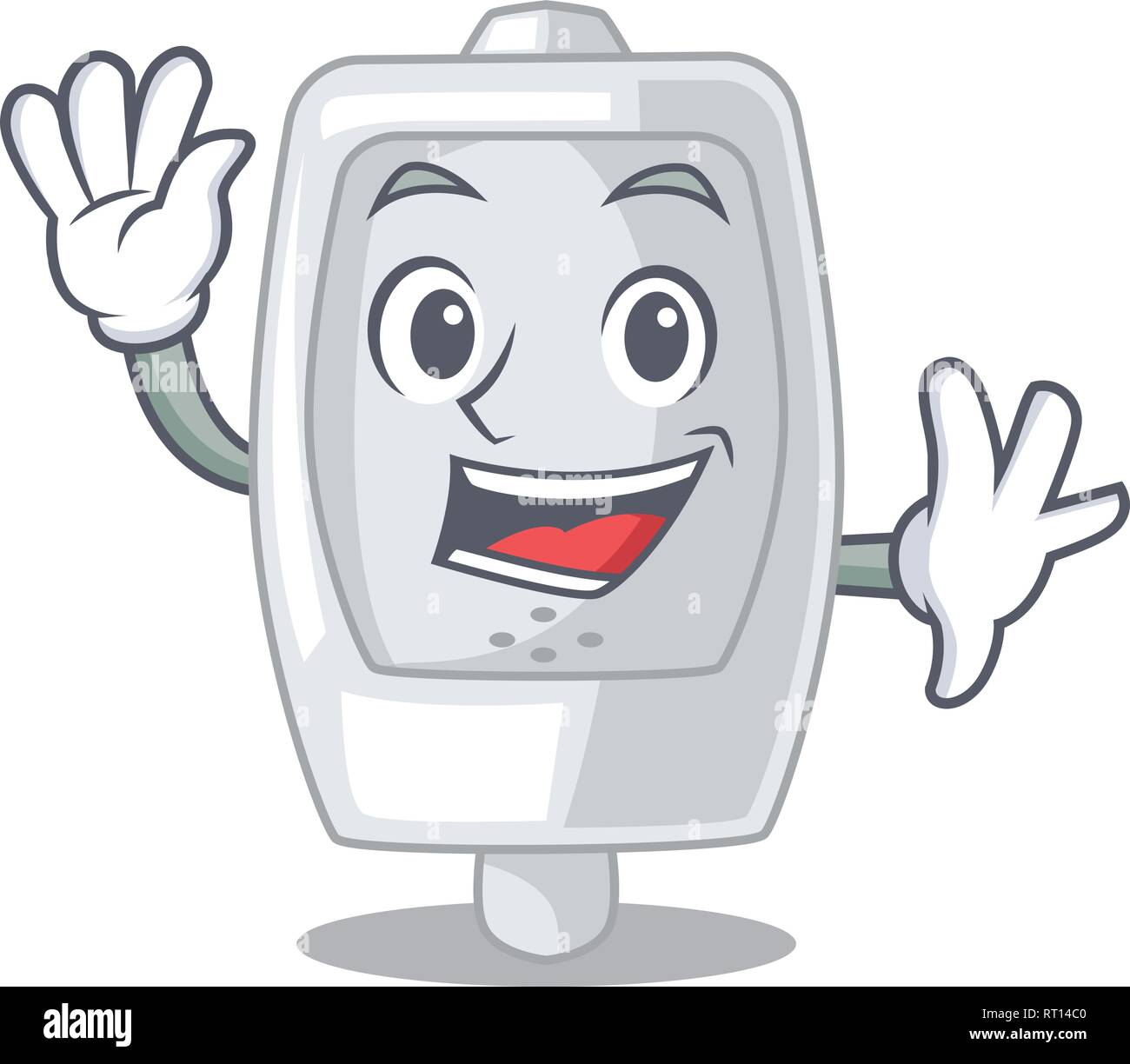 Waving urinal in the a cartoon shape Stock Vector Image & Art - Alamy