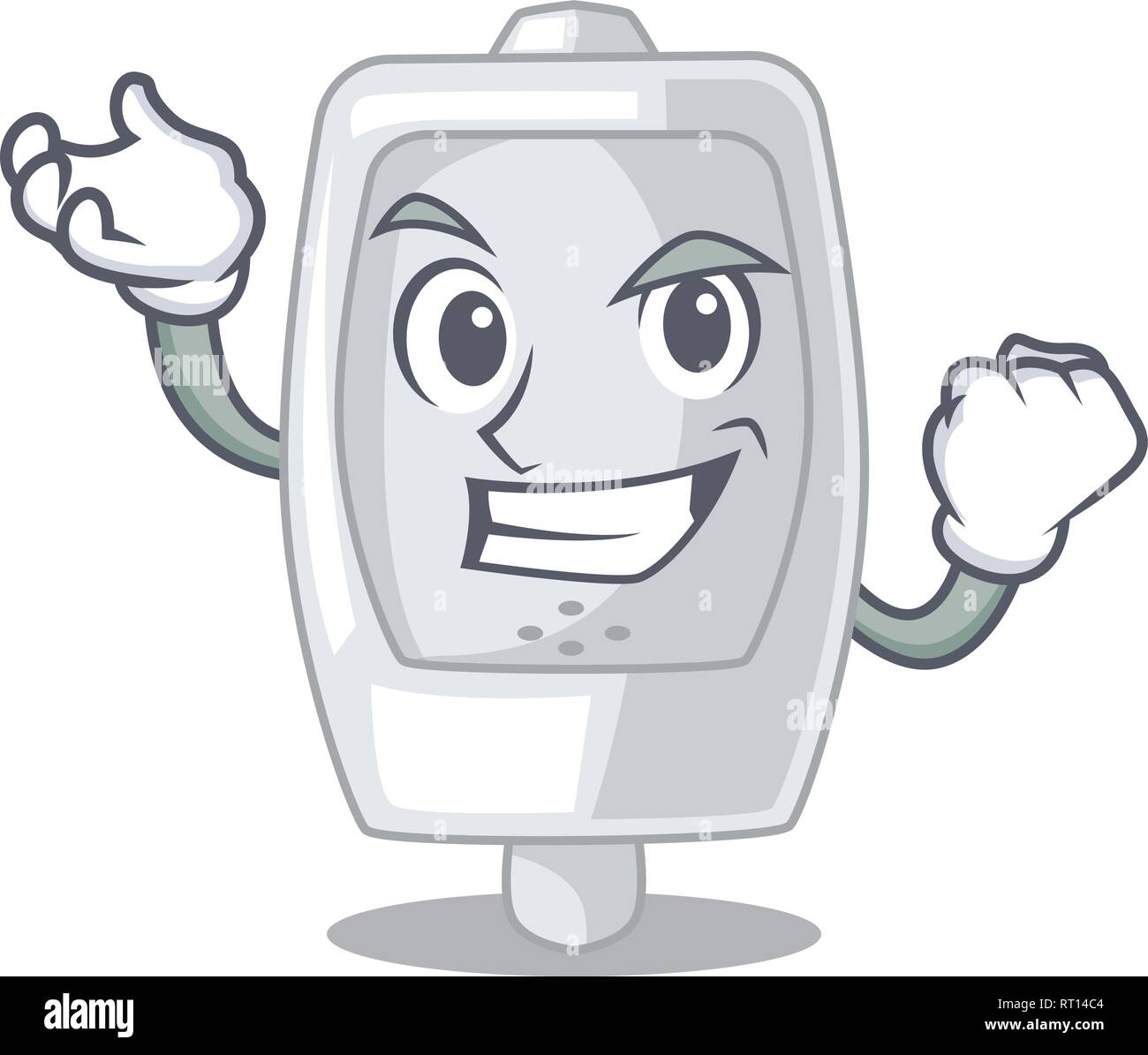 Successful urinal in the a cartoon shape Stock Vector Image & Art - Alamy