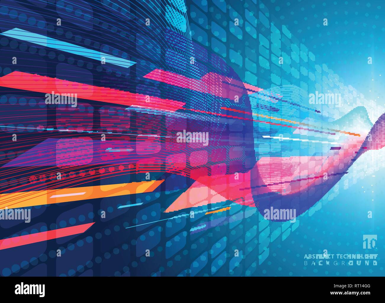 Glow squares lines Stock Vector Images - Alamy