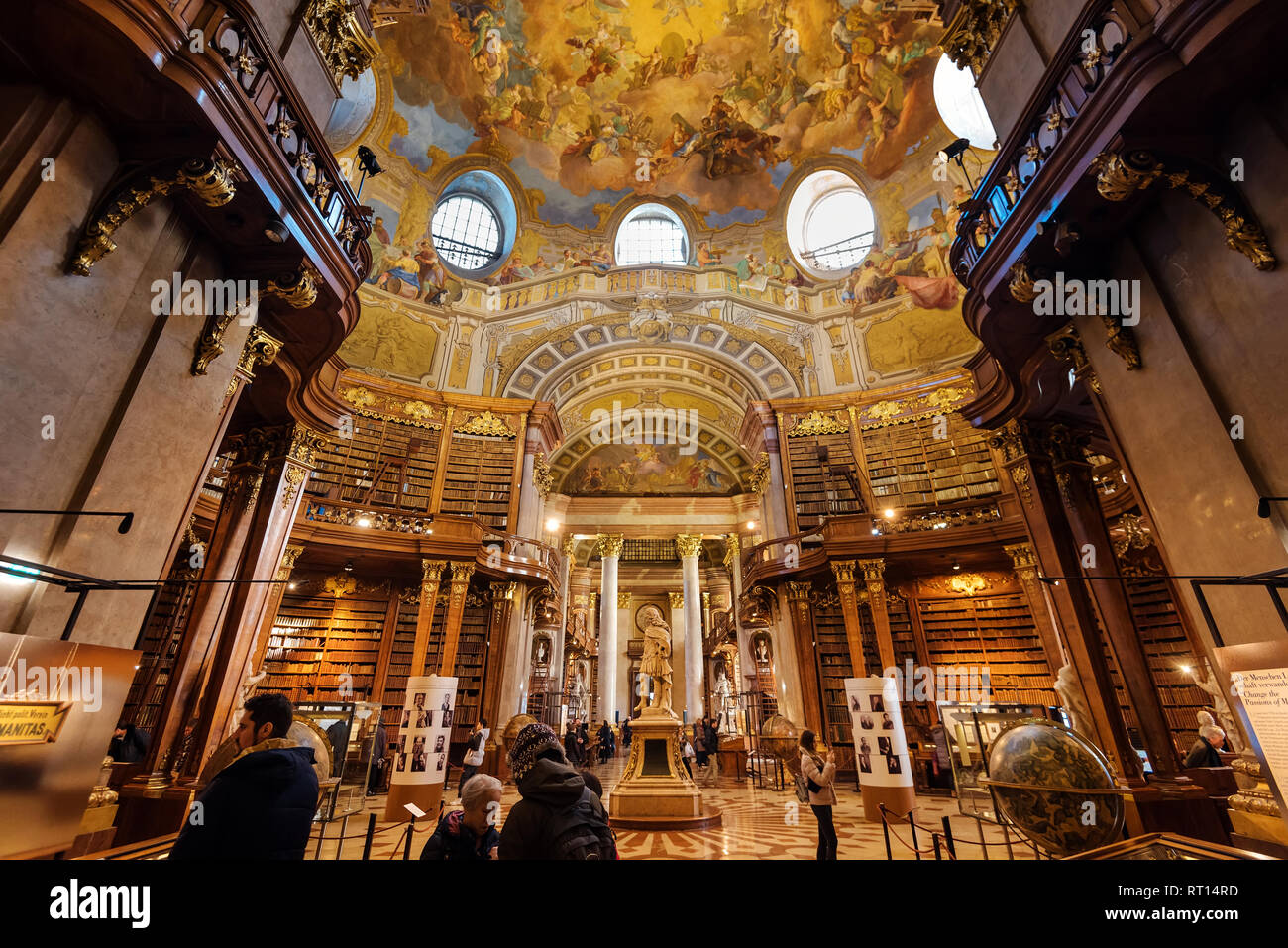 Vienna, Austria - December 24, 2017. Interior of Austrian National ...