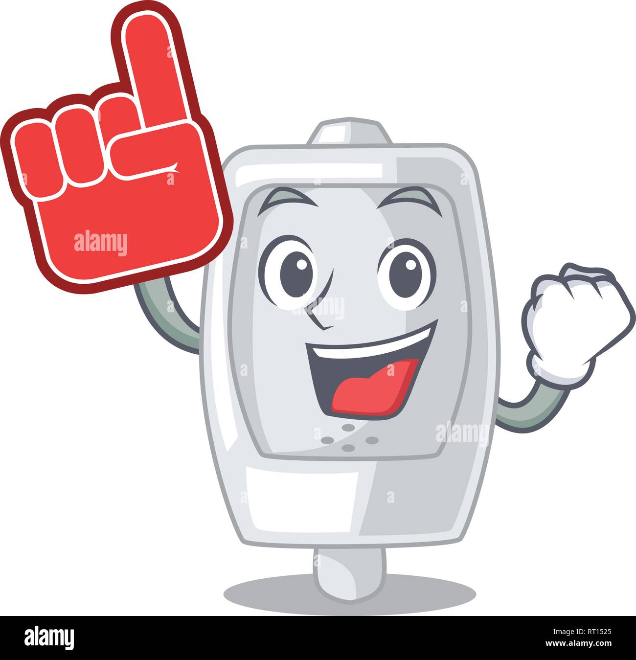 Foam finger interior urinal in the a character Stock Vector Image & Art ...