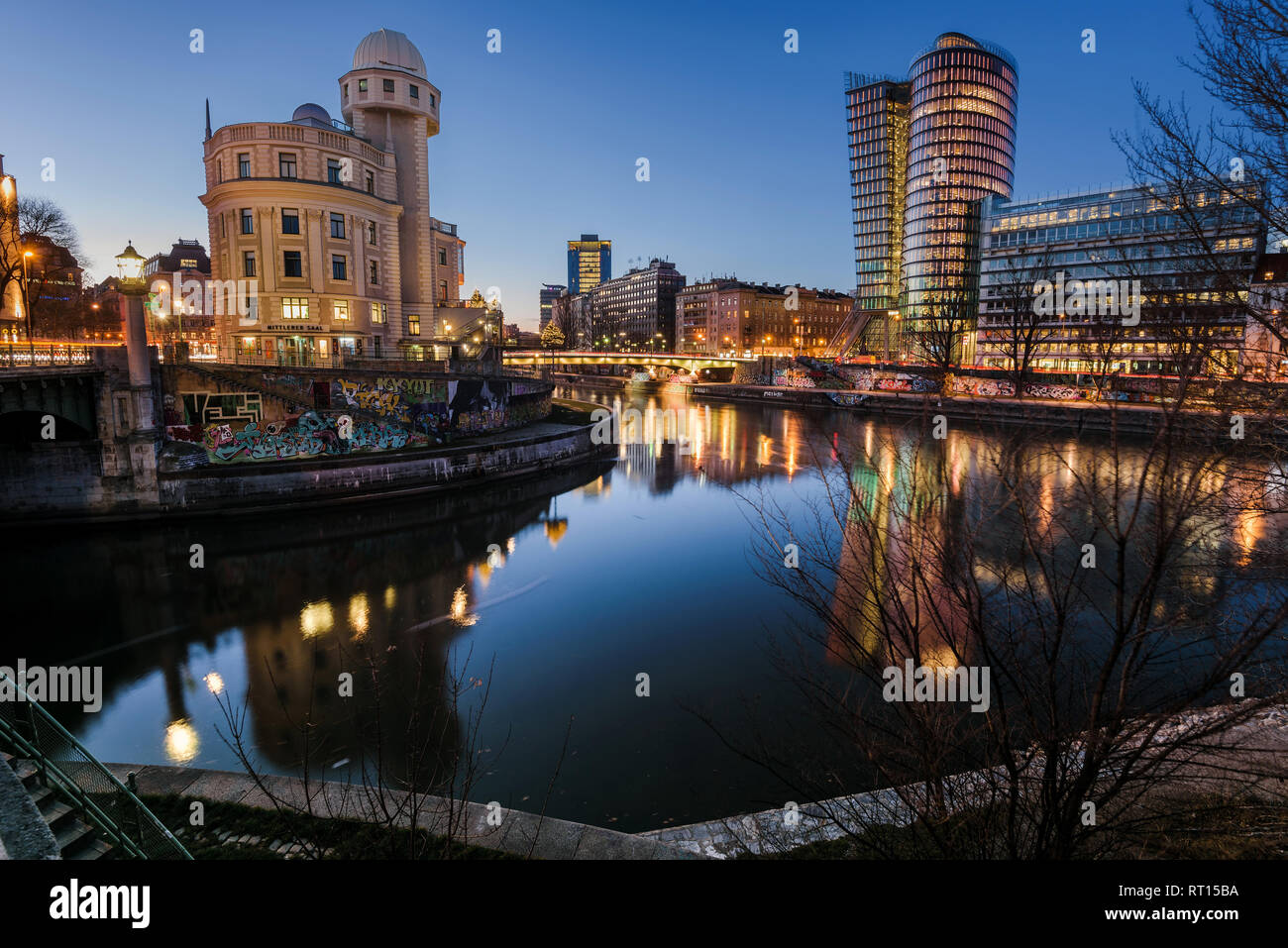 Vienna river embankment hi-res stock photography and images - Alamy