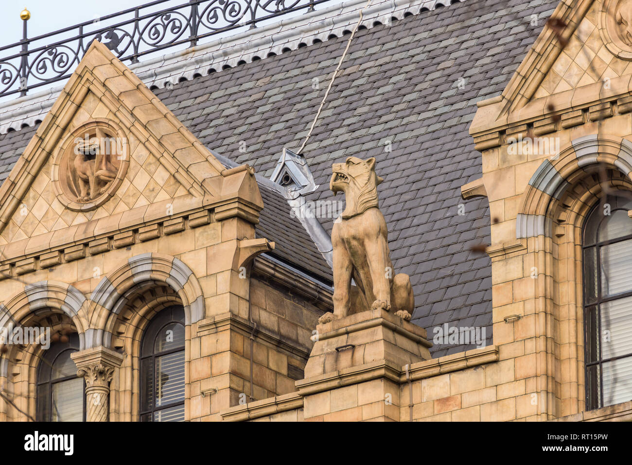 Exterior architectural detail of the Natural History Museum building ...
