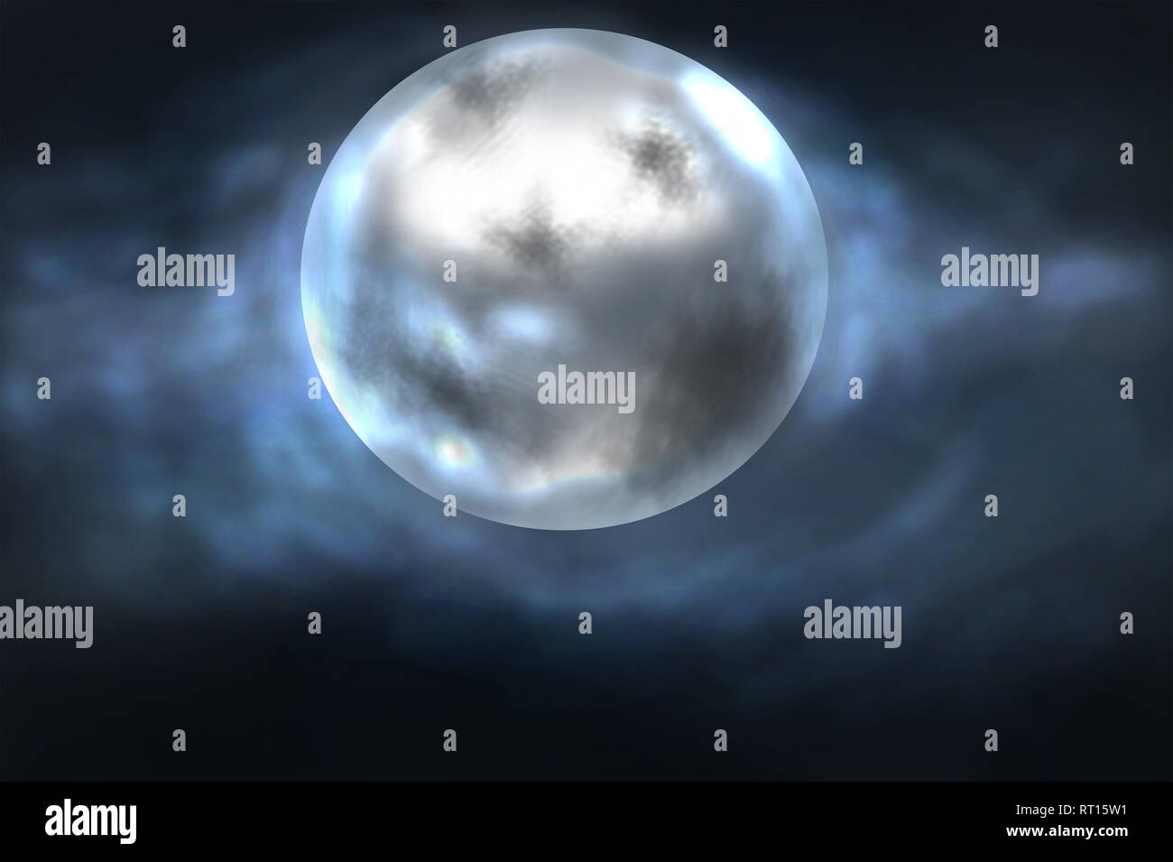 Moon Night Sky Stock Photo - Alamy