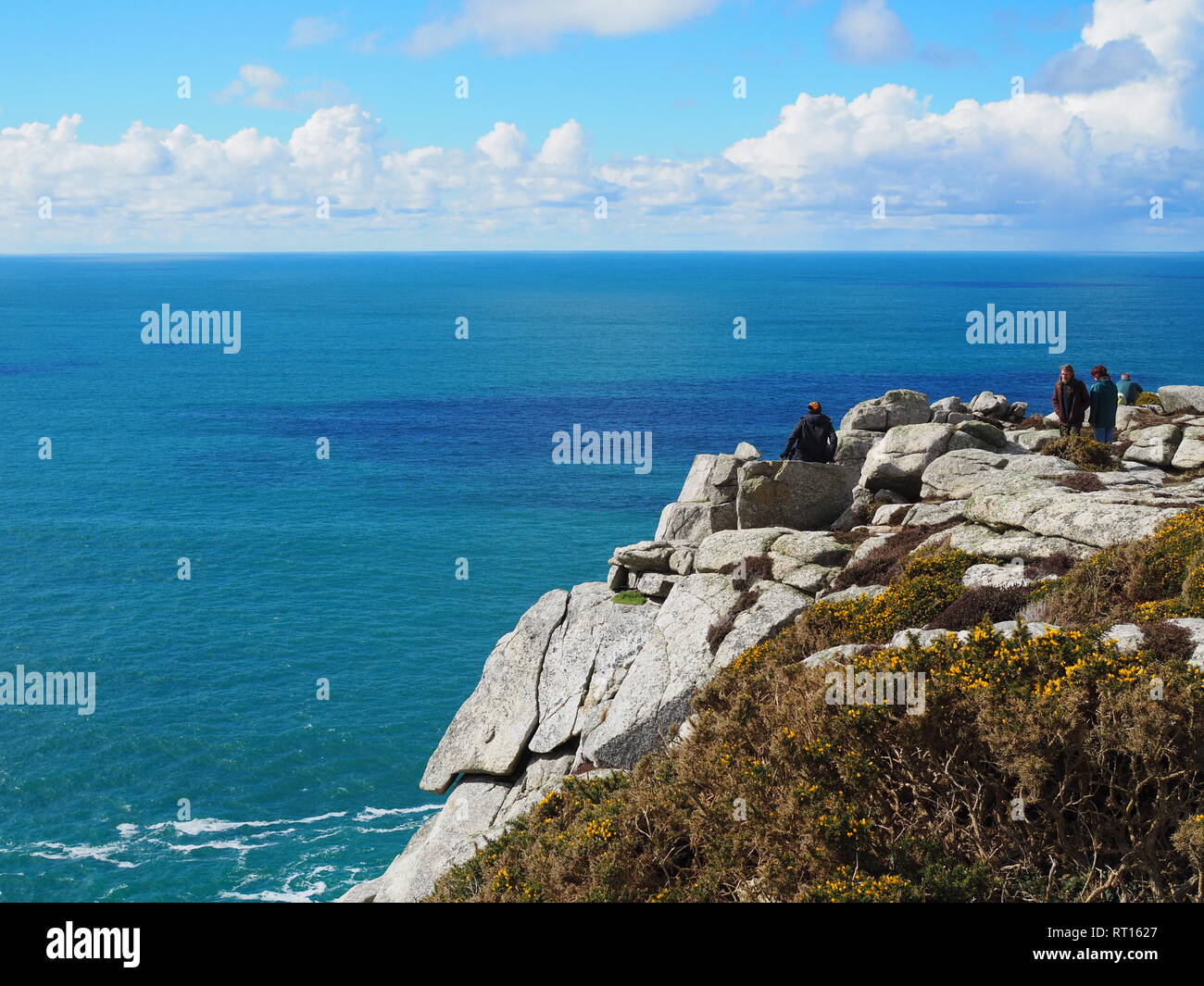 Commando Ridge, Bosigran, Penwith, Cornwall, England, UK Stock Photo ...