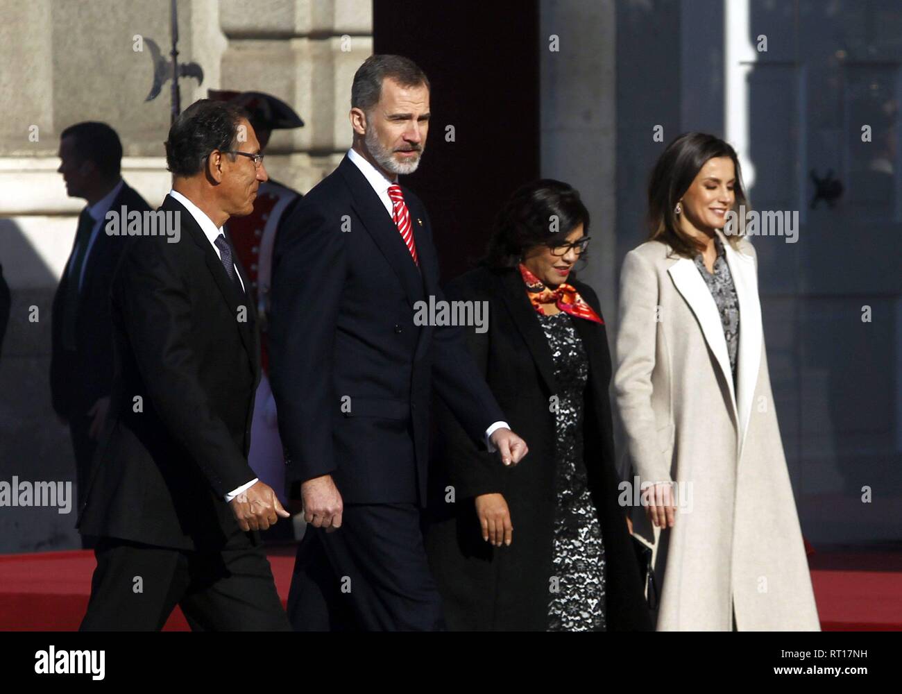 Madrid, Spain. 27th Feb 2019. Spanish King Felipe VI and Letizia Ortiz ...