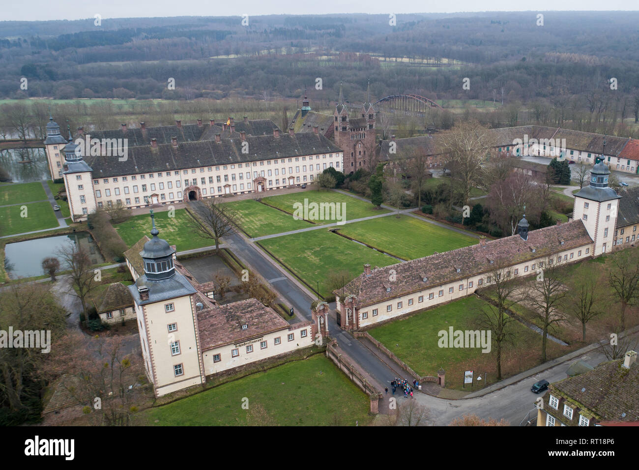 13 February 2019, North Rhine-Westphalia, Höxter: Exterior view of the ...