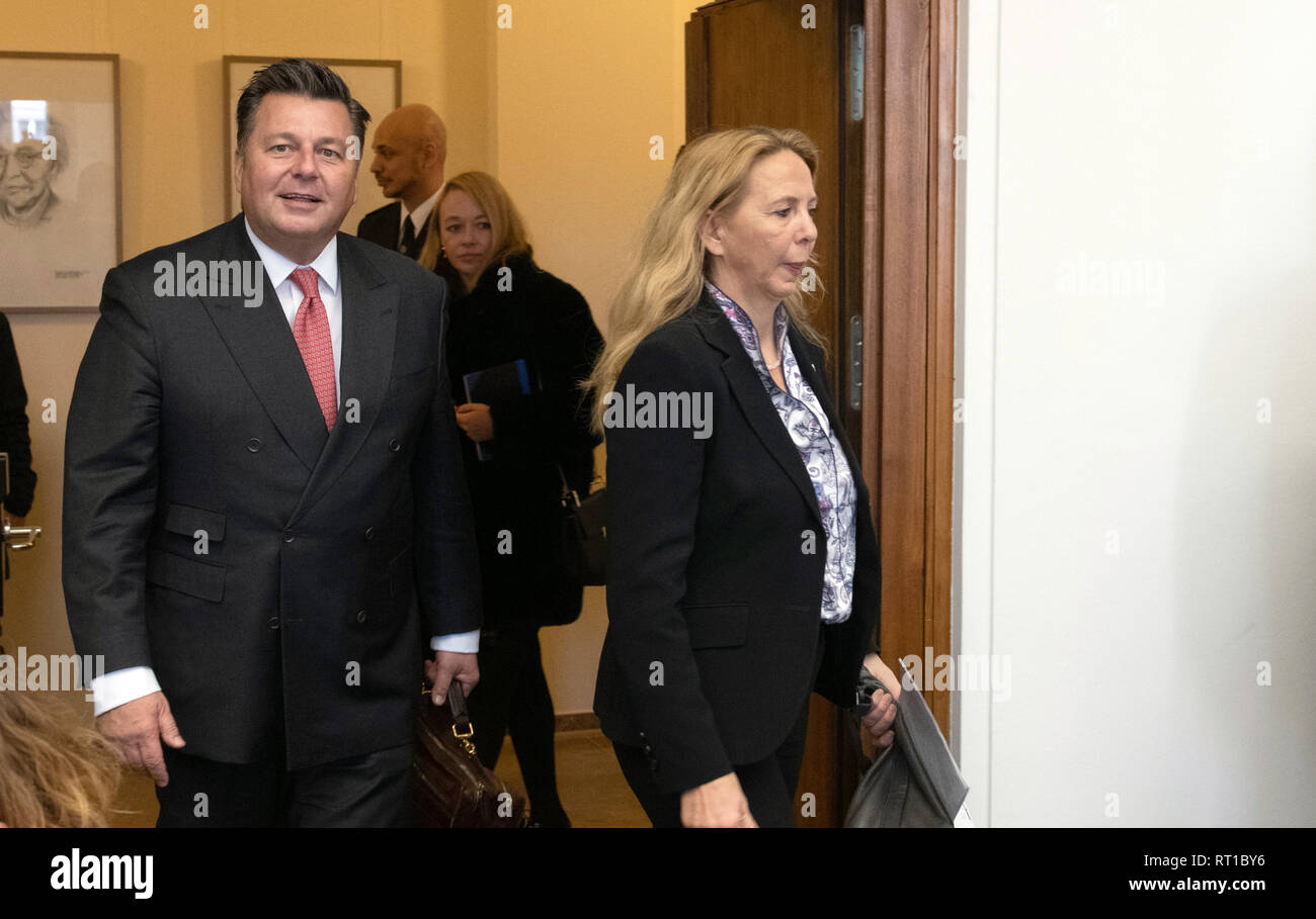 27 February 2019, Berlin: Interior Senator Andreas Geisel (SPD) and ...