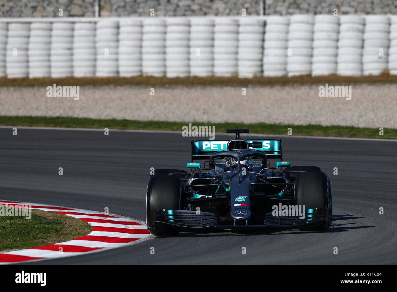 Montmelo, Barcelona - Spain. 27h February 2019.Valtteri Bottas driving ...