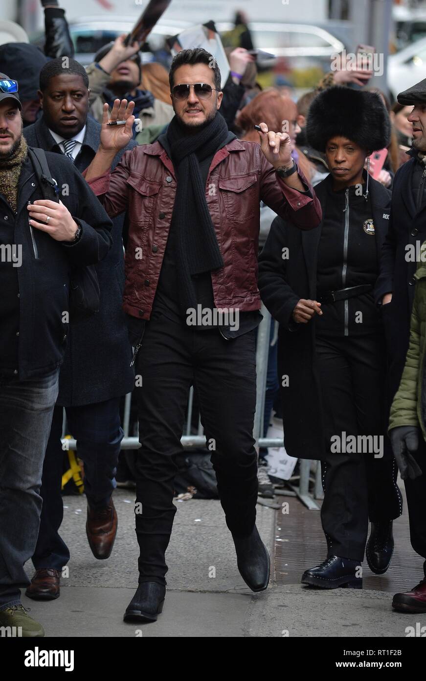 New York, NY, USA. 27th Feb, 2019. Luke Bryan out and about for ...