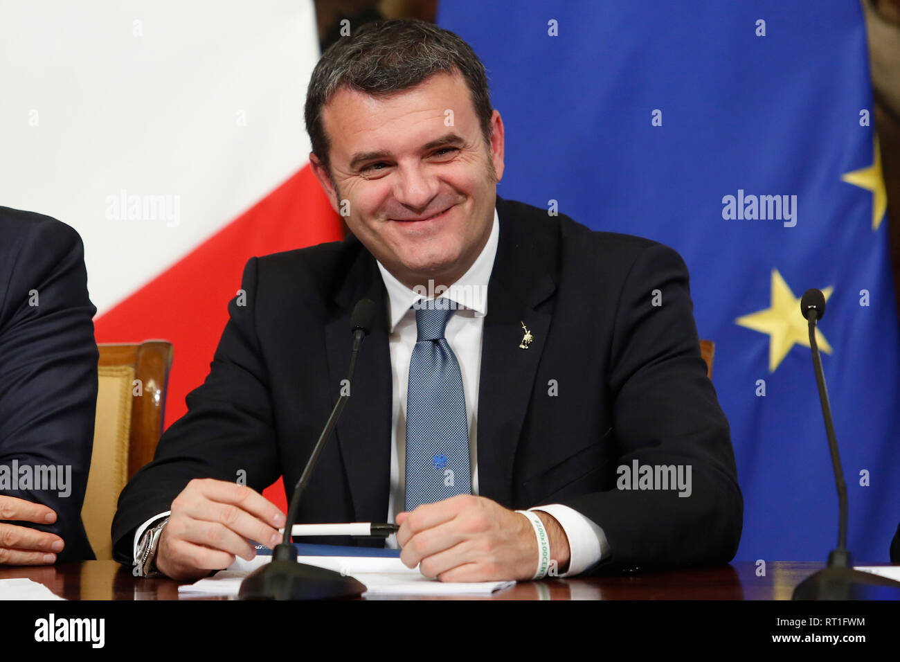Rome, Italy. 27th Feb, 2019. Gian Marco Centinaio, Italian minister for ...