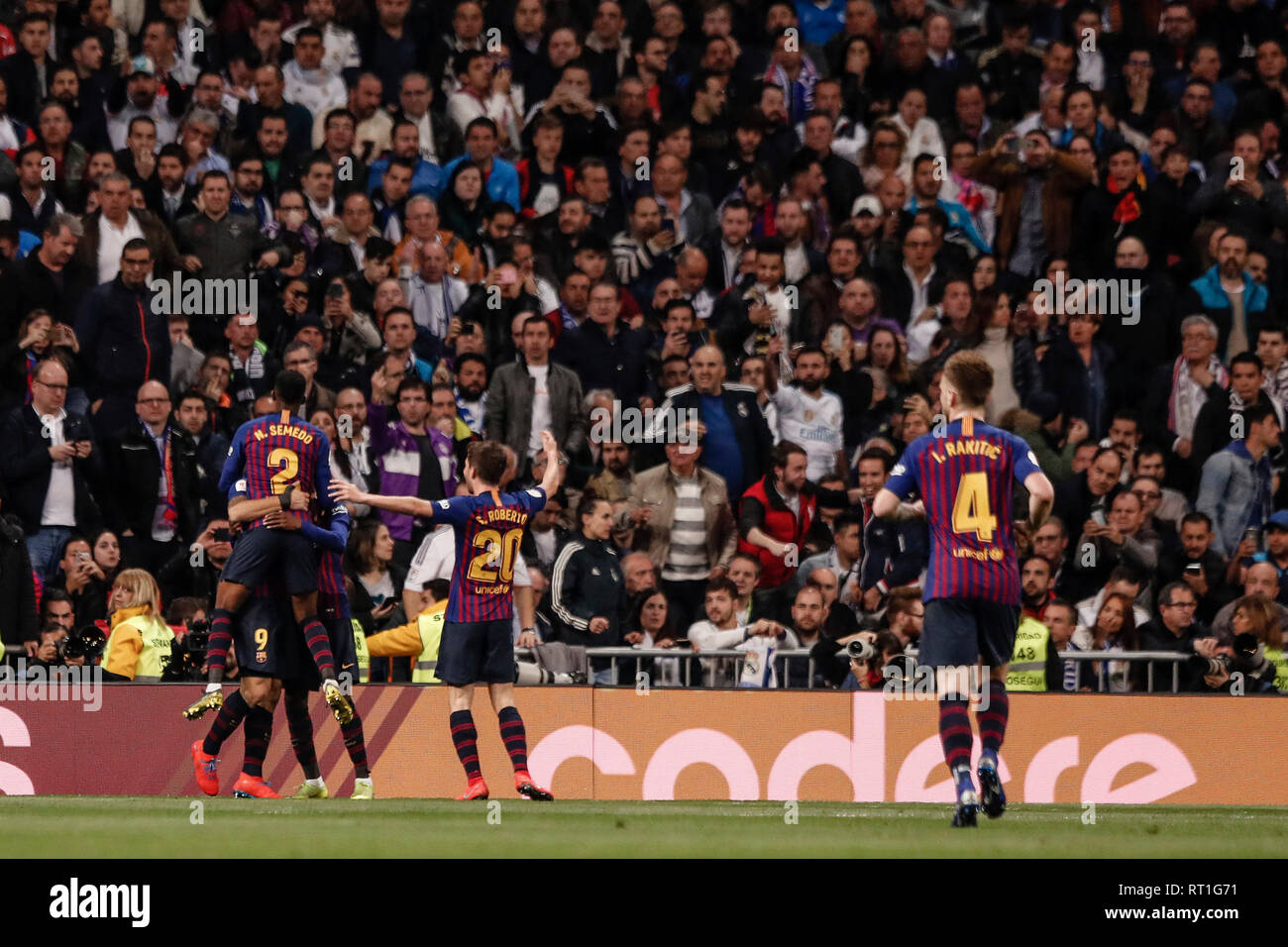 Santiago Bernabeu, Madrid, Spain. 27th Feb, 2019. Copa del Rey football ...