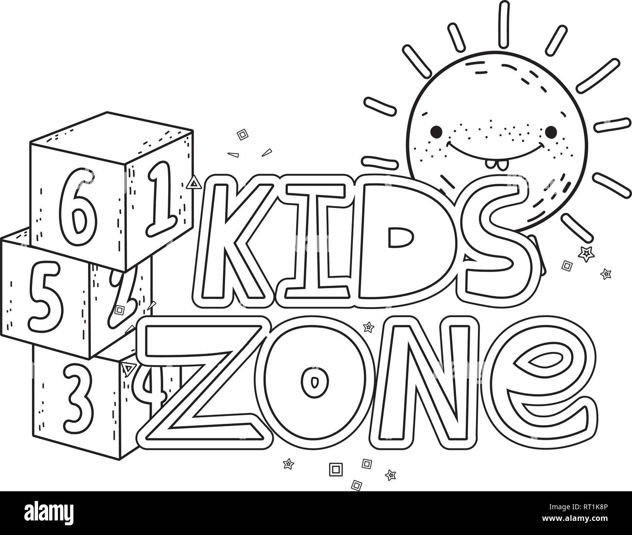 Kawaii sun design Black and White Stock Photos & Images - Alamy