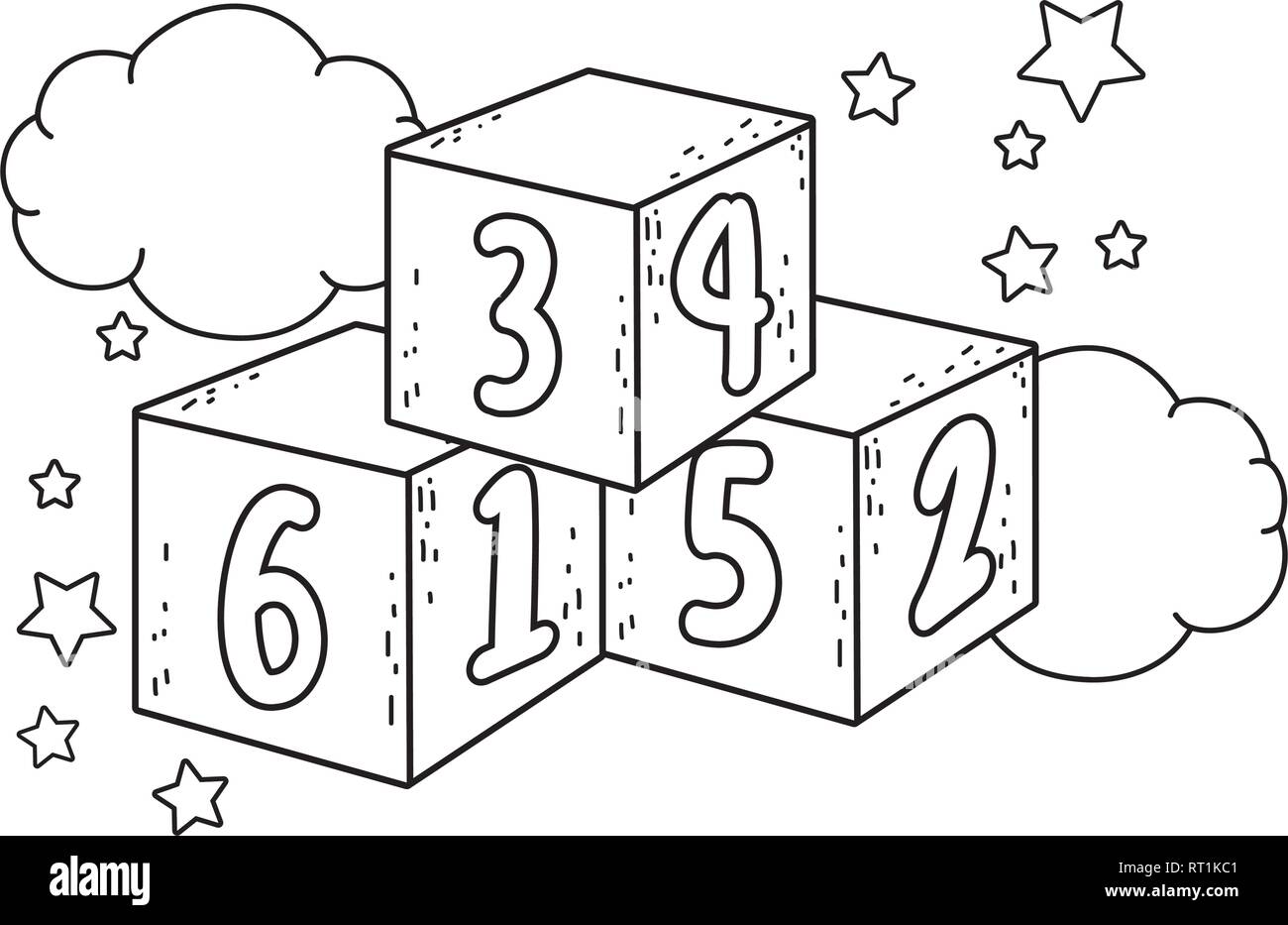 blocks numbers toys happy kids zone Stock Vector Image & Art - Alamy