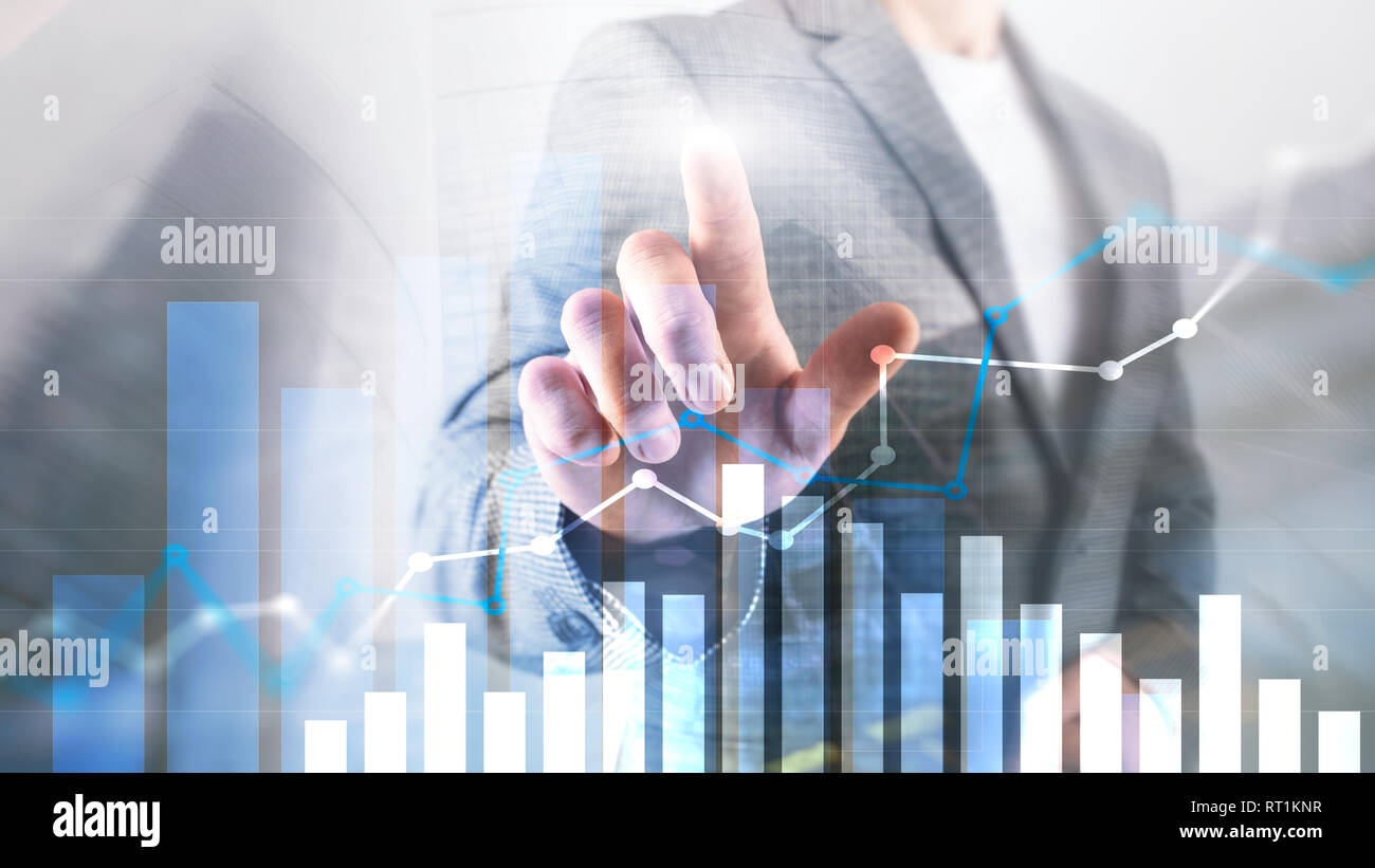 Financial growth graph. Sales increase, marketing strategy concept ...