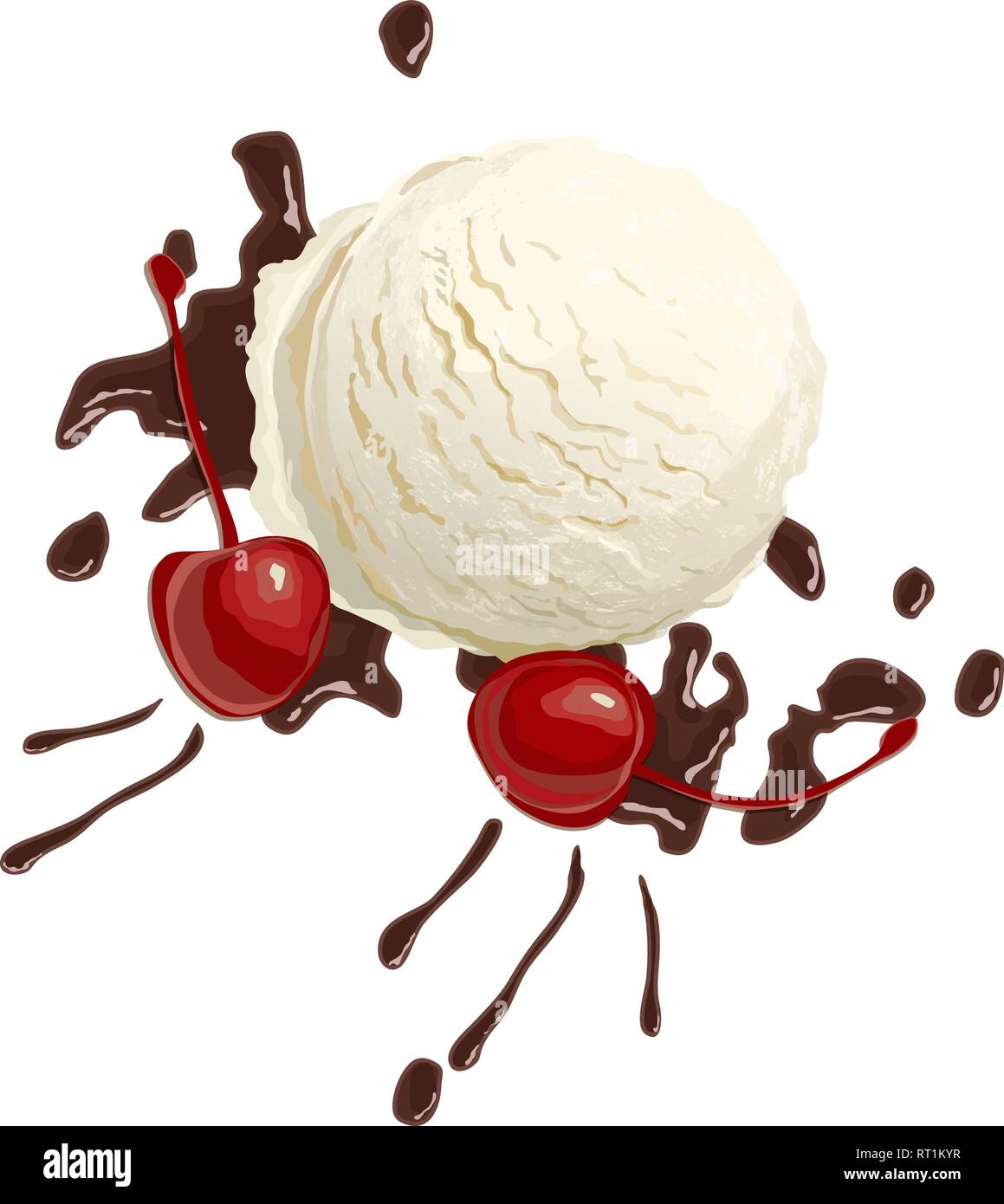 Vanilla cream dessert Stock Vector Images - Alamy