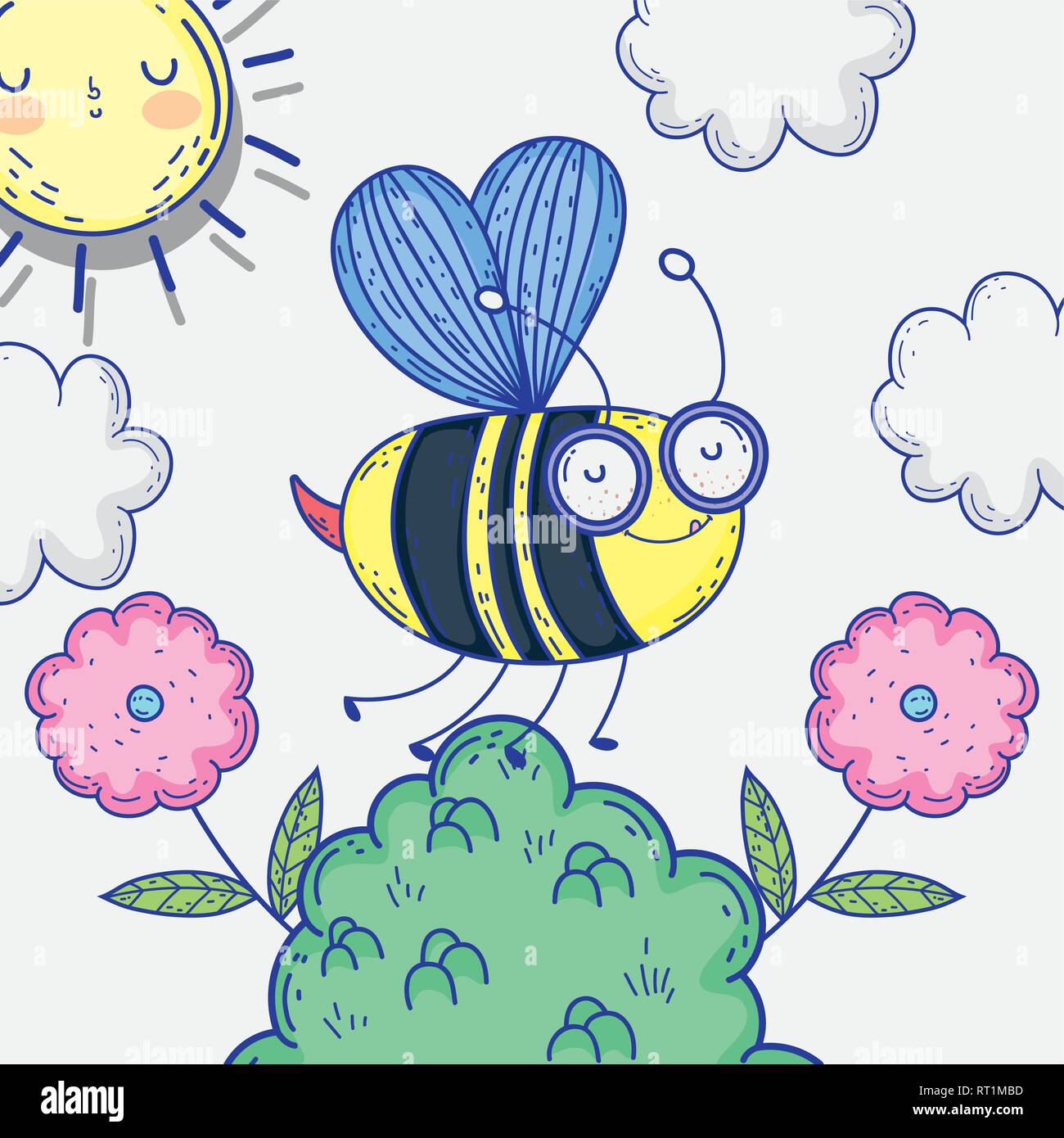 Wild plants with insect Stock Vector Images - Alamy