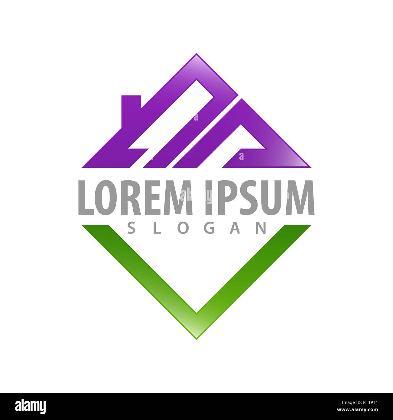 logo concept design. Square roof. Symbol graphic template element Stock ...