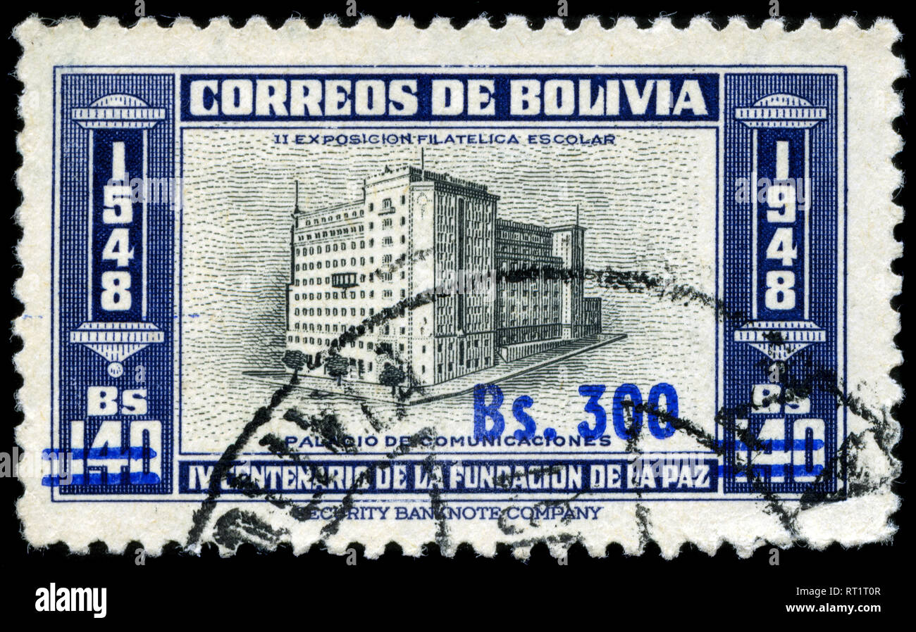 Postage stamp from Bolivia in the 400th anniversary of the founding of ...