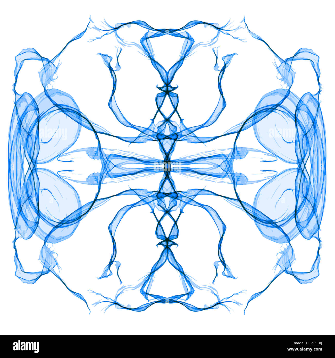 Beautiful abstract symmetry figure. Hand drawn linear abstract pattern ...