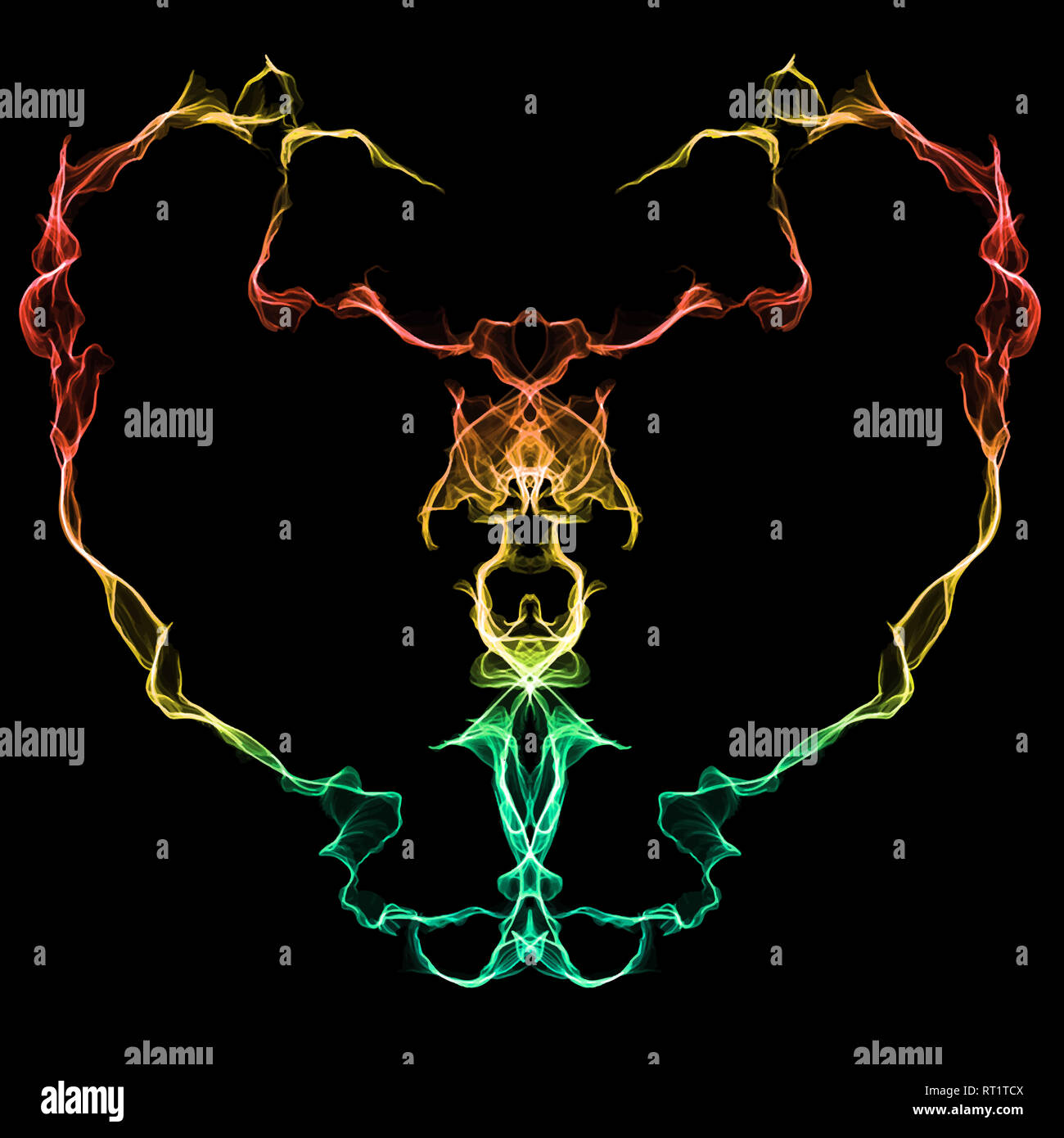 Beautiful symmetry figure. Hand drawn linear abstract pattern for ...