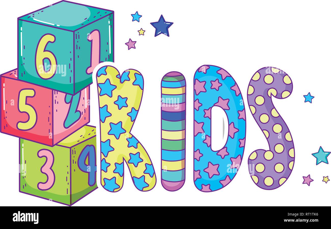 Kids letter blocks Stock Vector Images - Alamy