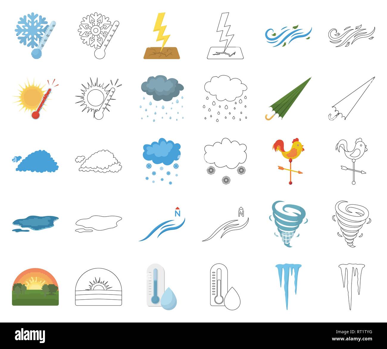 Cold characteristics Stock Vector Images - Alamy