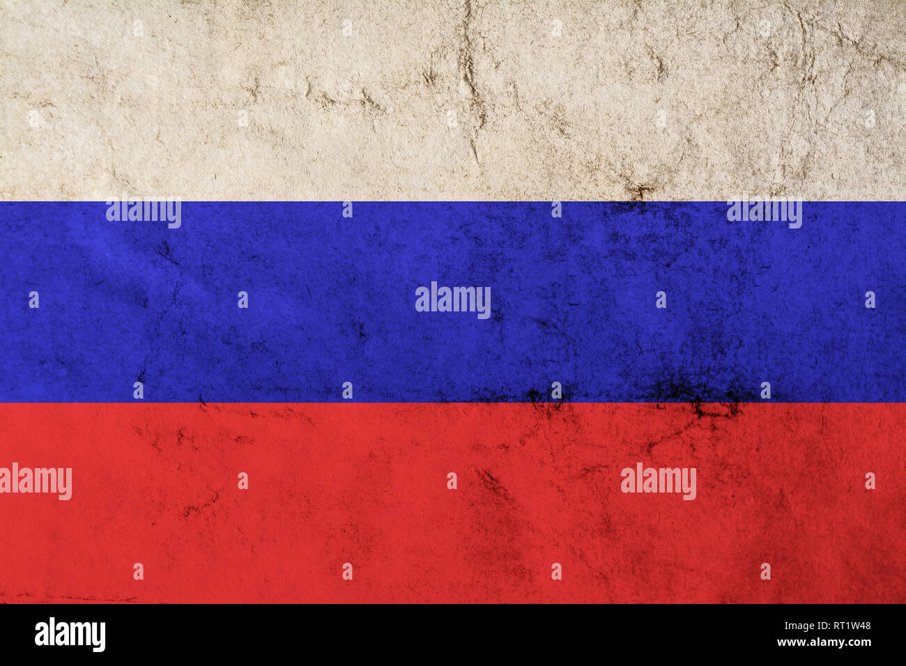 Russian flag with old dirty grunge texture Stock Photo - Alamy